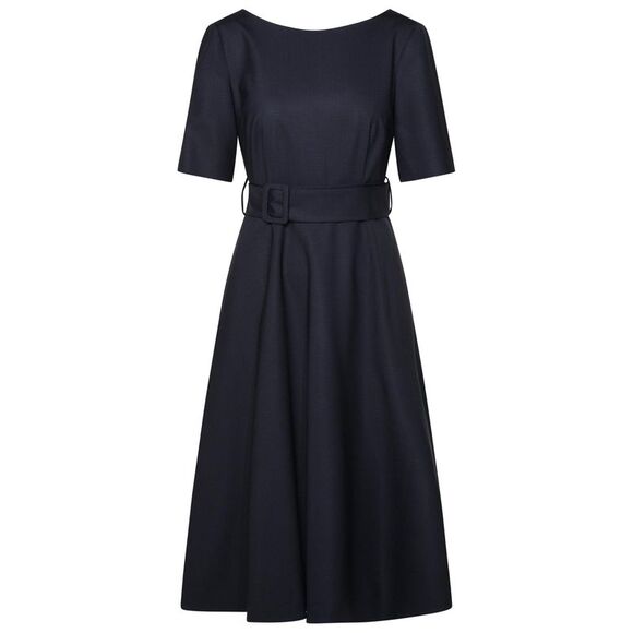 P.A.R.O.S.H. | Dresses | Parosh Lille Dress In Blue Virgin Wool Blend ...